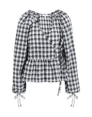 Topshop Checked Woven Top