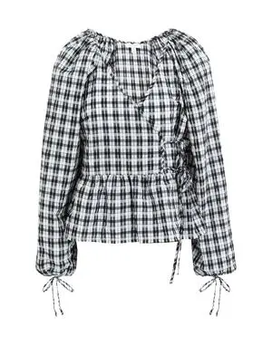 Topshop Checked Woven Top