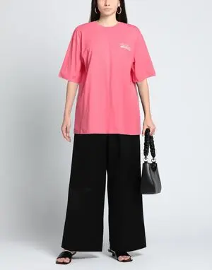 MSGM Cotton T-shirt With Print - Pink
