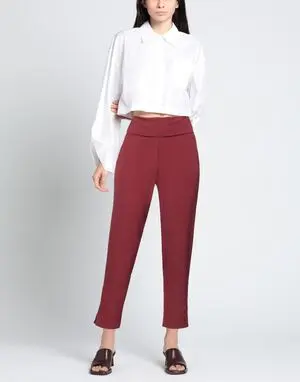 MANILA GRACE Tapered Cotton Blend Pants