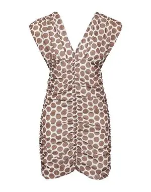 MOODY Polka Dot Mini Bodycon Dress - Beige