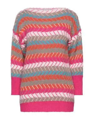 CROCHÈ Multicolor Patterned Sweater - White