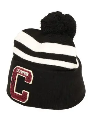 Champion Striped Knitted Beanie Black