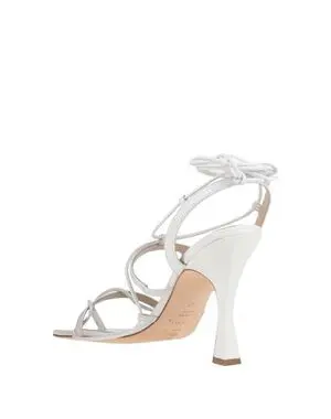 Mia Becar Leather Thong Sandals - White