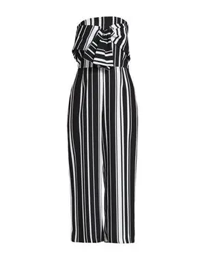 TWENTY EASY BY KAOS Striped Jumpsuit - Black