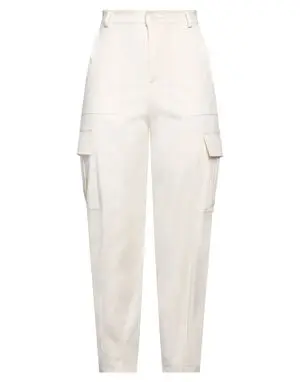HAVEONE High Waisted Cargo Trousers - White