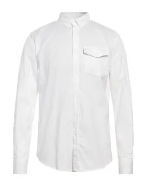 HANDPICKED Man Shirt White Size L Cotton