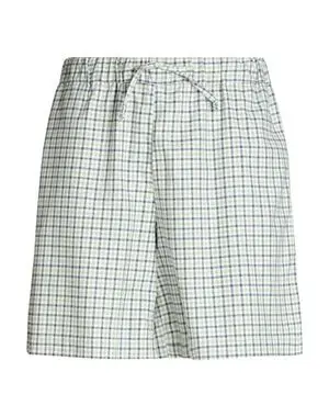 8 BY YOOX Cotton Wide Leg Plaid Shorts