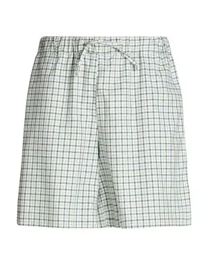 8 BY YOOX Cotton Wide Leg Plaid Shorts