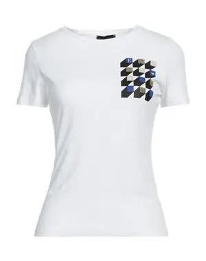 Emporio Armani Printed T-shirt With Sequins And Logo - White