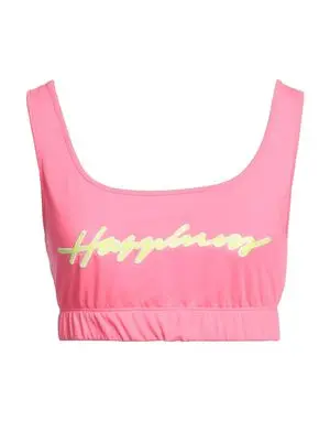 HAPPINESS Embroidered Jersey Crop Top