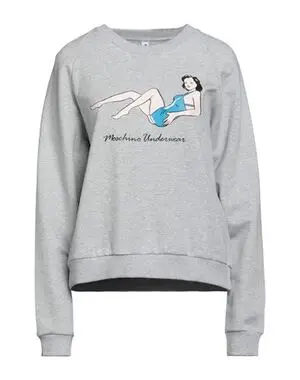 Moschino Crewneck Long Sleeve Cotton Blend Sweatshirt