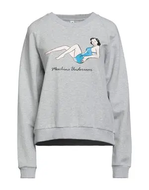 Moschino Crewneck Long Sleeve Cotton Blend Sweatshirt