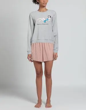 Moschino Crewneck Long Sleeve Cotton Blend Sweatshirt