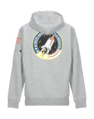 Alpha Industries Fleece Sweatshirt With Appliqués - Grey