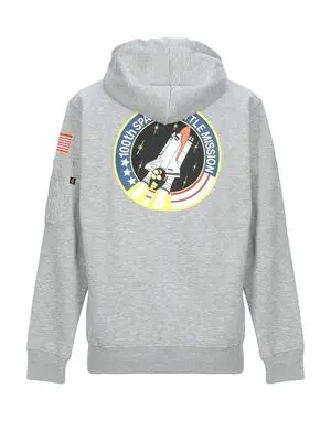 Alpha Industries Fleece Sweatshirt With Appliqués - Grey