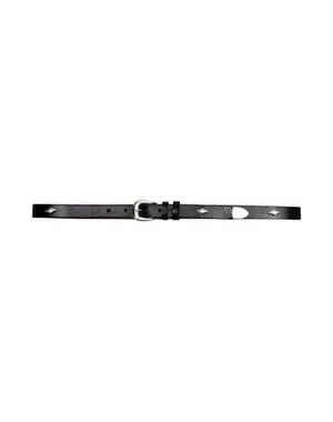 8 BY YOOX Leather Western Belt - Black