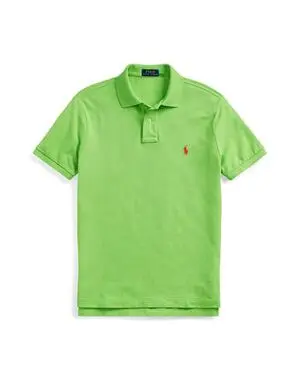 Polo Ralph Lauren Man Polo Shirt Bright Blue Size Xl Cotton Acid Green