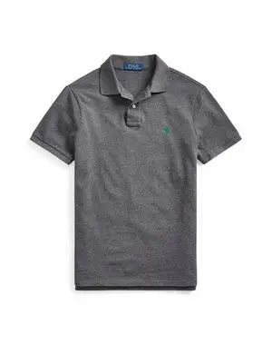 Polo Ralph Lauren Man Polo Shirt Bright Blue Size Xl Cotton Grey