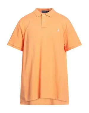 Polo Ralph Lauren Man Polo Shirt Bright Blue Size Xl Cotton Orange