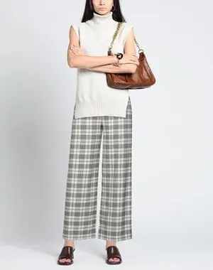 VICOLO Wide Leg Checked Pants