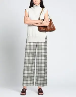 VICOLO Wide Leg Checked Pants
