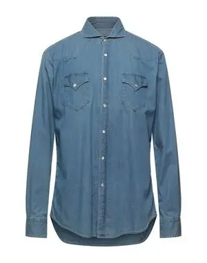 Brian Dales Denim Shirt Size Cotton, Elastane