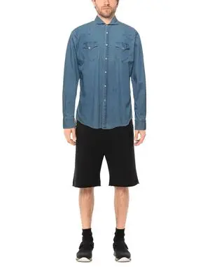 Brian Dales Denim Shirt Size Cotton, Elastane