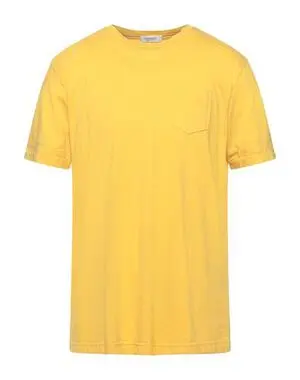 Crossley Man T-shirt Charcoal Size L Cotton Yellow
