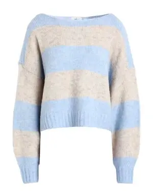 Only Striped Knit Sweater - Blue