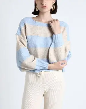 Only Striped Knit Sweater - Blue