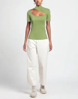 BERNA Knit Turtleneck Top - Green