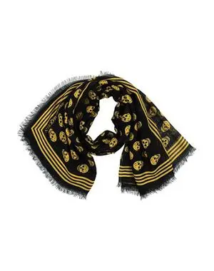 Alexander McQueen Man Scarf White Size - Modal Yellow