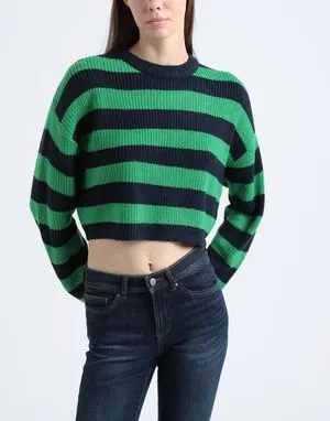 Only Striped Lightweight Knit Sweater - Navy