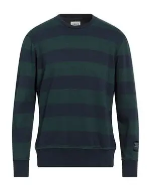 BERNA Cotton Striped Sweatshirt - Navy Blue