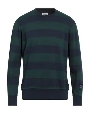 BERNA Cotton Striped Sweatshirt - Navy Blue