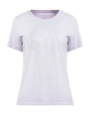 Guess Logo-print Jersey T-shirt - Purple