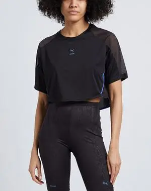 PUMA X KOCHÉ Logo-print Cropped T-shirt