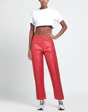 Beatrice B Snakeskin-print Coated Trousers