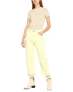 VICOLO Pastel Cotton Mom Jeans - Yellow
