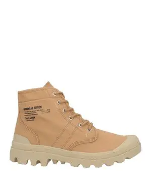 PALLADIUM Ankle Boots In Textile Fibers And Rubber - Beige
