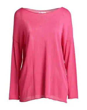 CROCHÈ Lightweight Knit Sweater - Pink