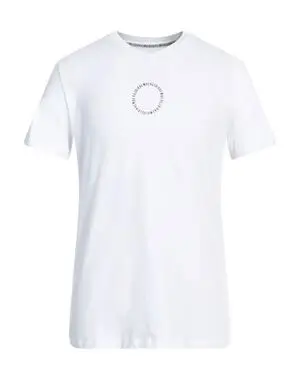 BIKKEMBERGS Man T-shirt Black Size S Cotton, Elastane White