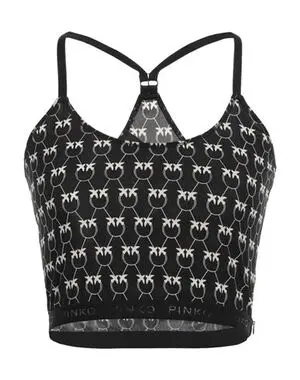 Pinko Logo-print Crop Top - Black