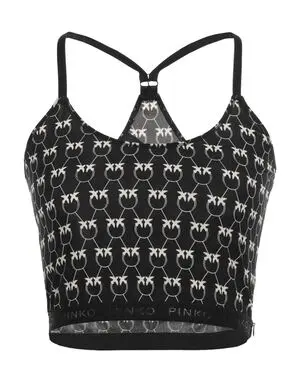 Pinko Logo-print Crop Top - Black