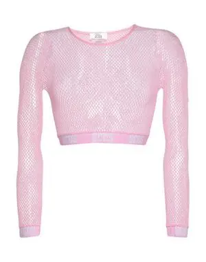 Gcds Cropped Jersey Top - Pink