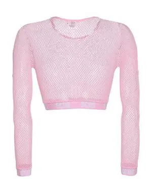 Gcds Cropped Jersey Top - Pink