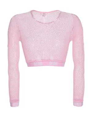 Gcds Cropped Jersey Top - Pink