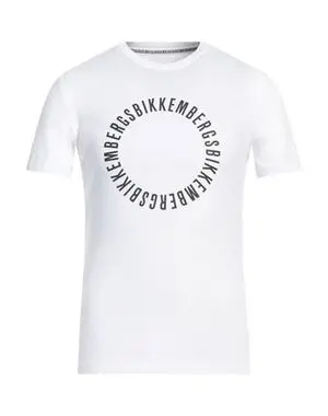 BIKKEMBERGS T-shirt Size Cotton, Elastane - White