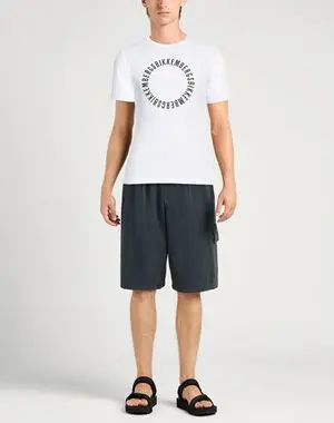 BIKKEMBERGS T-shirt Size Cotton, Elastane - White